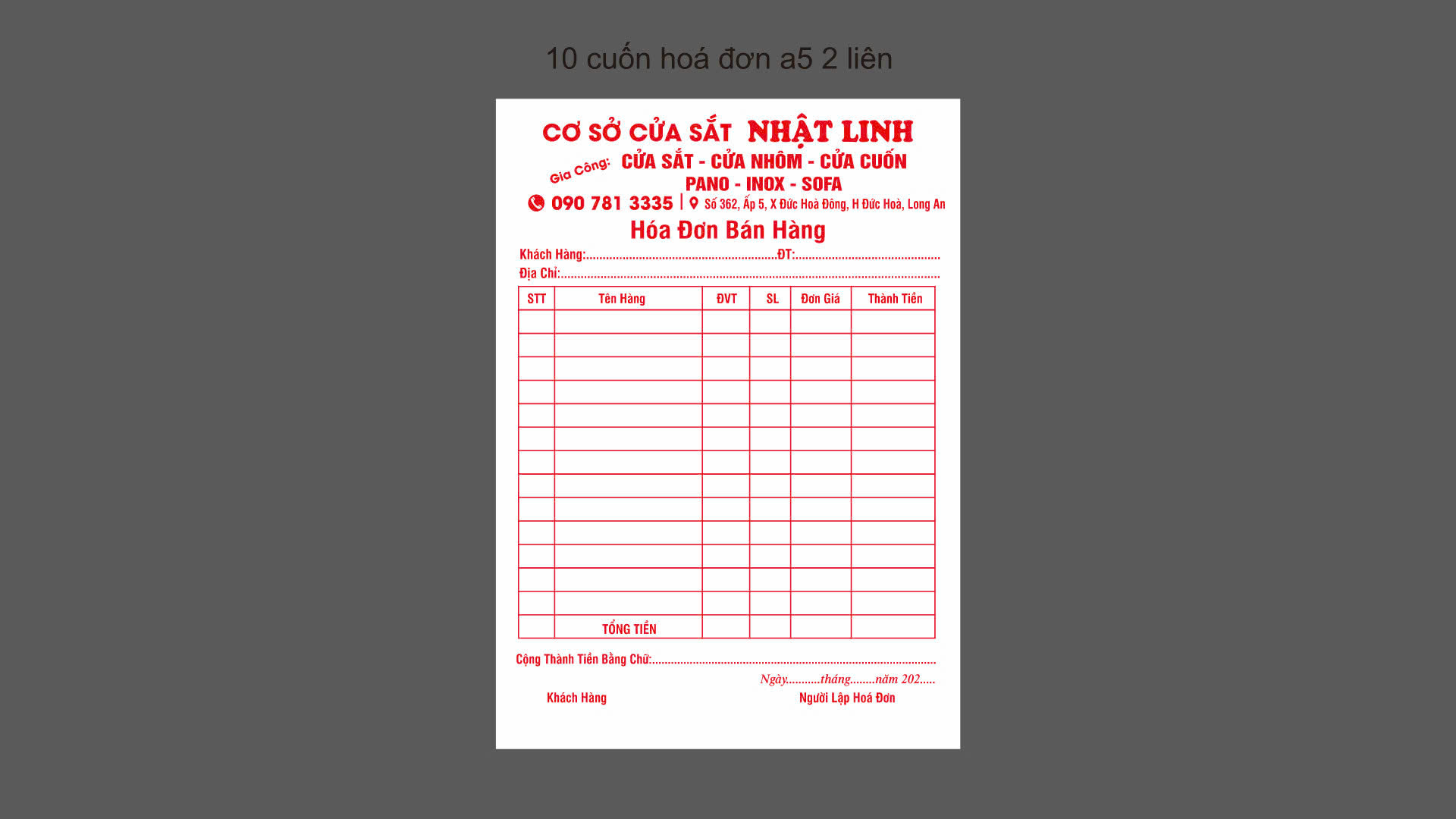 Tổng hợp mẫu hoá đơn bán lẻ, mẫu hoá đơn thanh toán đẹp, in hoá đơn bd